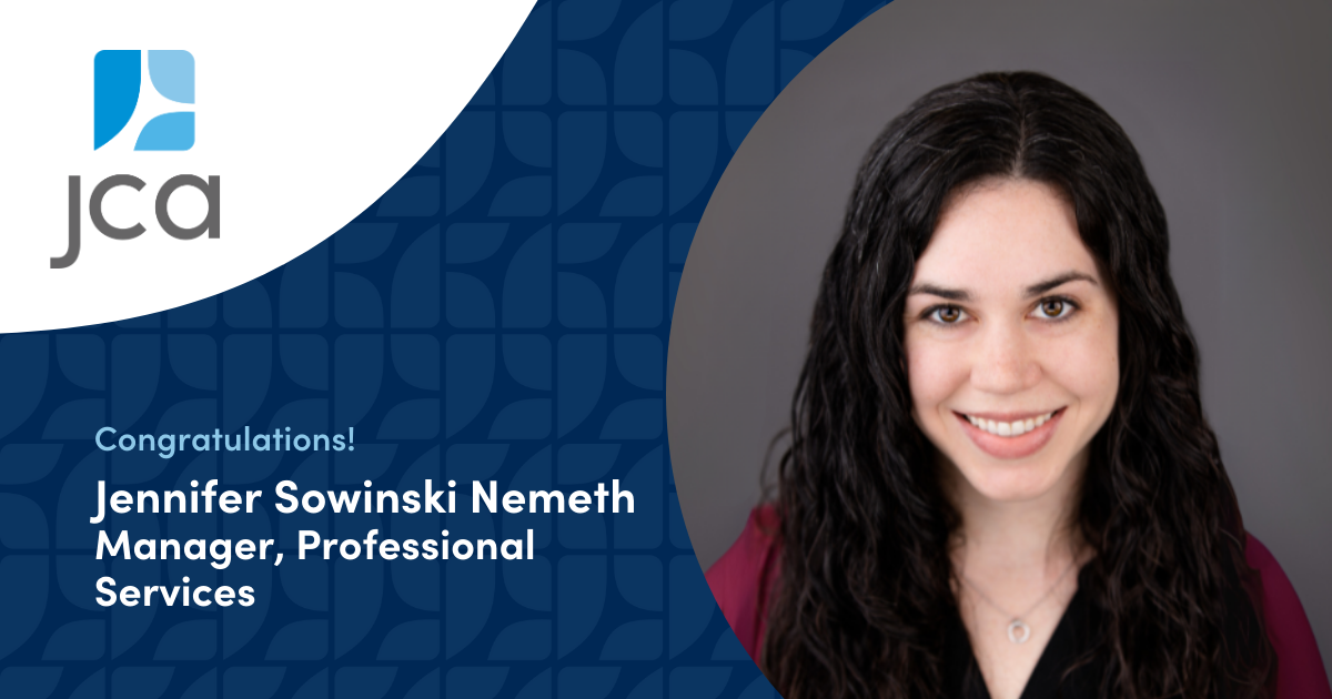 Jennifer Sowinski Nemeth Promoted to Manager, Professional Services - JCA